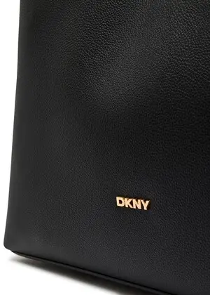 Dkny Paula Grained Leather Hobo Bag - Black