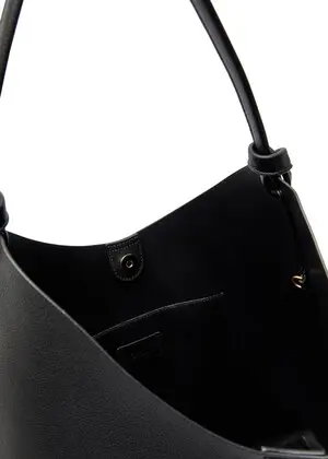 Dkny Paula Grained Leather Hobo Bag - Black