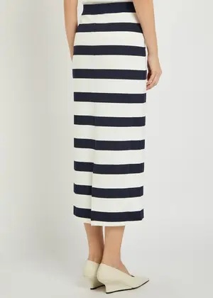 Max Mara Striped Knit Midi Skirt