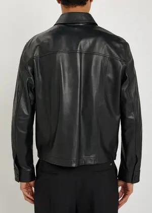 Emporio Armani Boxy Leather Jacket