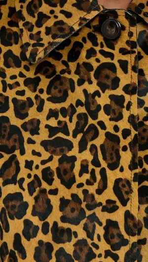 Tanya Taylor Leopard Print Haircalf Jacket