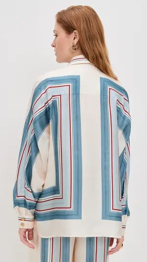 Zimmermann Relaxed Silk Scarf Shirt