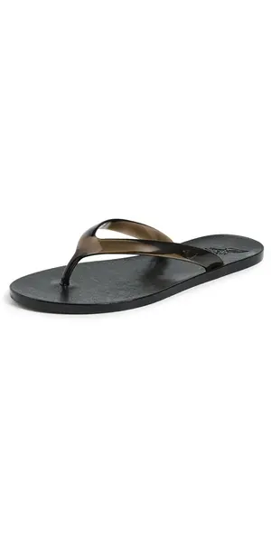ANCIENT GREEK SANDALS Jelly Flip Flops - Black