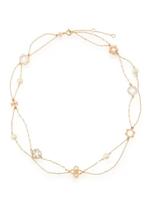 Tory Burch Forget Me Not Layered Necklace - Gold