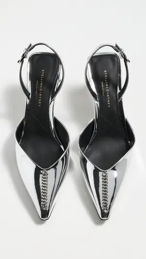 Stella McCartney Elsa Mirror Slingback Heels