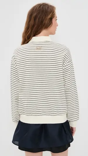 DUNST Striped Collared T-shirt