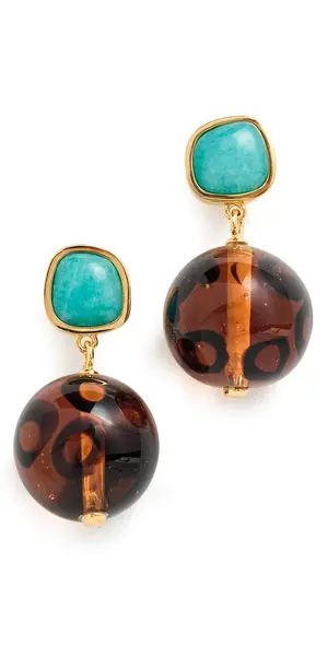 LIZZIE FORTUNATO Pia Leopard Earrings - Multi