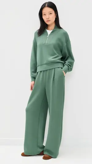 Varley Extra Wide Leg Pants - Dark Forest