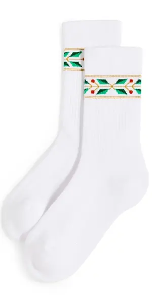 Casablanca Ribbed Sport Socks - Laurel