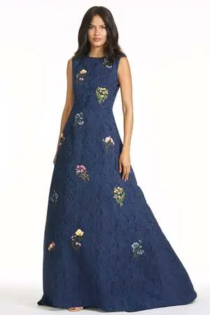 Sachin & Babi Embroidered Rani Gown