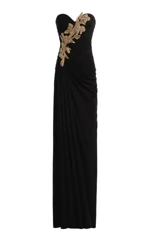 Zuhair Murad Light Cady Beaded Long Dress - Multi