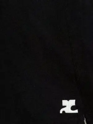 COURREGES Terry Logo-detail Shorts - Black