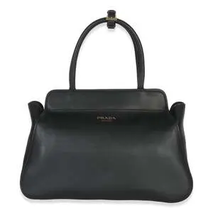 Prada Soft Grain Calfskin Tote - Black