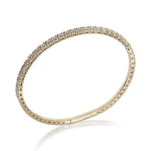 MYGEMMA Yellow Gold Diamond Bangle Bracelet