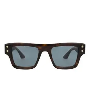 Montblanc Square-frame Recycled Acetate Sunglasses - Havana Havana Blue (mb0253s/30014159/002)