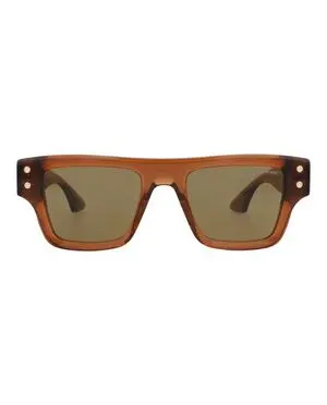 Montblanc Square Frame Recycled Acetate Sunglasses - Brown Brown Brown (mb0253s/30014159/006)