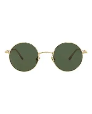 Valentino Garavani Round-frame Metal Sunglasses - Gold Gold Green (vls/173b/48)