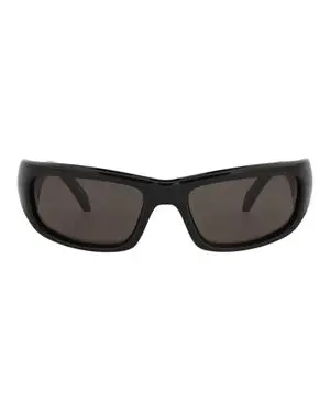 Balenciaga Square Frame Bio Injection Sunglasses - Black Black Grey (bb0320s/30014885/001)
