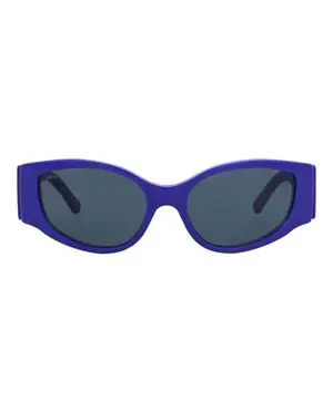Balenciaga Cat Eye Frame Recycled Acetate Sunglasses - Blue Blue Blue (bb0258s/30013963/010)