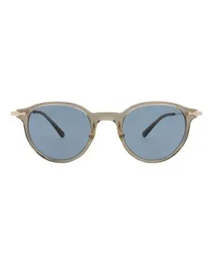 Montblanc Round-frame Recycled Acetate Sunglasses - Brown Gold Blue (mb0362s/30015778/005)