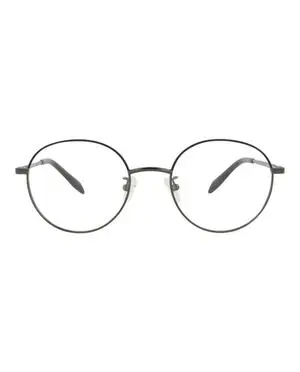 Alexander McQueen Round-frame Metal Optical Frames - Ruthenium Ruthenium Transparent (am0369o/30012347/004)