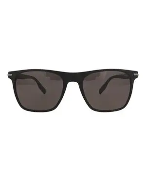 Montblanc Square Frame Recycled Acetate Sunglasses Black Black Grey (mb0248s/30013561/001)