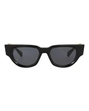 Valentino Garavani Cat-eye Frame Acetate Sunglasses - Black Black Grey (vls/103a/50)