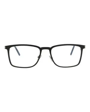 Saint Laurent Square Metal Optical Frames - Black Black Transparent (sl226/30002648/005)