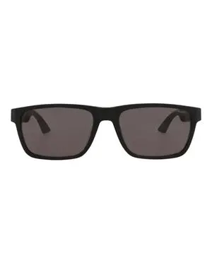 Montblanc Montblanc Square Frame Recycled Acetate Sunglasses Black Black Grey (mb0299s/30014585/005)