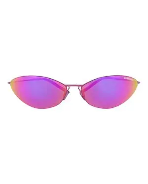 Balenciaga Cat Eye Frame Titanium Sunglasses - Pink Pink Violet (bb0350s/30015642/003)