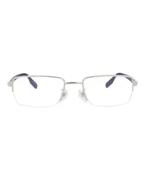 Montblanc Square-frame Metal Optical Frames - Silver Blue Transparent (mb0188o/30011381/002)