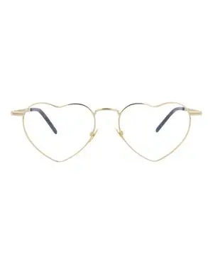 Saint Laurent Cat Eye Metal Optical Frames - Gold Gold Transparent (sl301loulo/30010667/003)