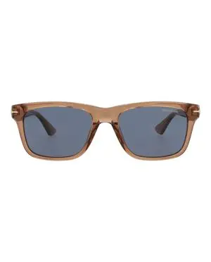 Montblanc Square Frame Recycled Acetate Sunglasses Brown Brown Blue (mb0263s/30014165/005)