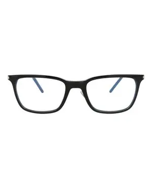 Saint Laurent Square-frame Acetate Optical Frames - Black Silver Transparent (sl262/30006110/002)