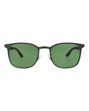 Montblanc Square Frame Metal Sunglasses - Ruthenium Ruthenium Green (mb0331s/30015016/002)