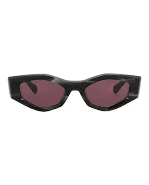 Valentino Garavani Cat-eye Frame Acetate Sunglasses - Black Black Bordeaux (vls/101a/51)