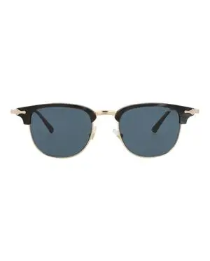 Montblanc Square Frame Metal Sunglasses - Grey Gold Blue (mb0364s/30015780/003)