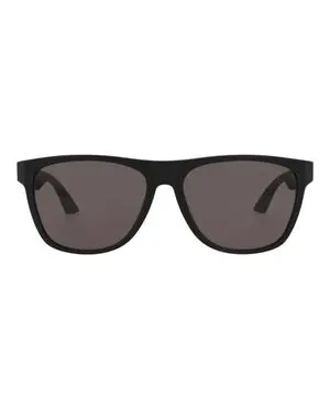 Montblanc Square Frame Recycled Acetate Sunglasses - Black Black Grey (mb0298s/30014584/001)