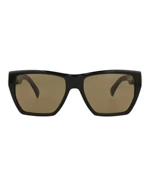 Dunhill Recycled Acetate Square Frame Sunglasses - Black Black Brown (du0031s/30012354/001)