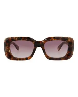 Chloé Square Frame Recycled Acetate Sunglasses - Havana Havana Violet (ch0188s/30014662/007)