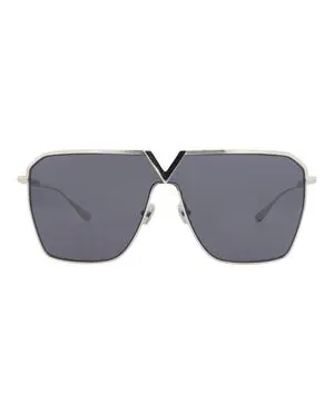 Valentino Garavani Aviator Metal Sunglasses - Silver Silver Grey (vls/137a/134)