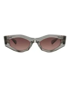 Valentino Garavani Cat Eye Frame Acetate Sunglasses - Grey Grey Rose (vls/101c/51)