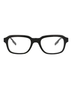 Montblanc Acetate Square Frame Optical Eyeglasses - Black Black Transparent (mb0202o/30012101/001)