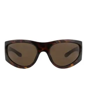 Gucci Shield Frame Sunglasses - Havana Havana Brown (gg1575s/30014846/002)