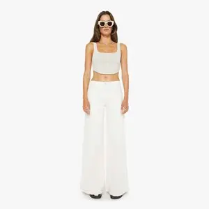 MOTHER The Mid Rise Headliner Sneak Jeans - Cream