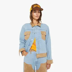MOTHER The Dynamic Duo Denim Jacket - Light Blue