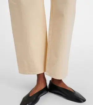 LESET Cotton Barrel-leg Pants