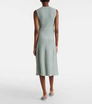 Max Mara Ribbed-knit Midi Dress - Green