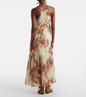 MARANT ETOILE Printed Cotton Midi Dress - Multicoloured