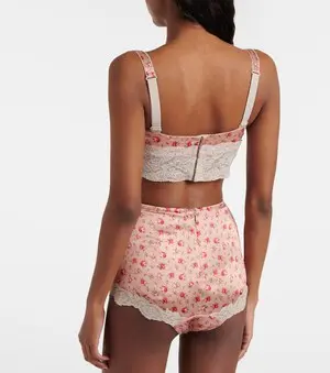 Dolce & Gabbana Floral Silk And Cotton-blend Briefs